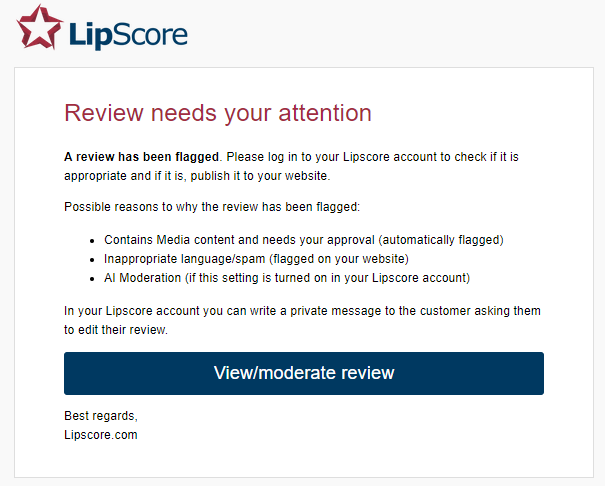Notifications | Lipscore